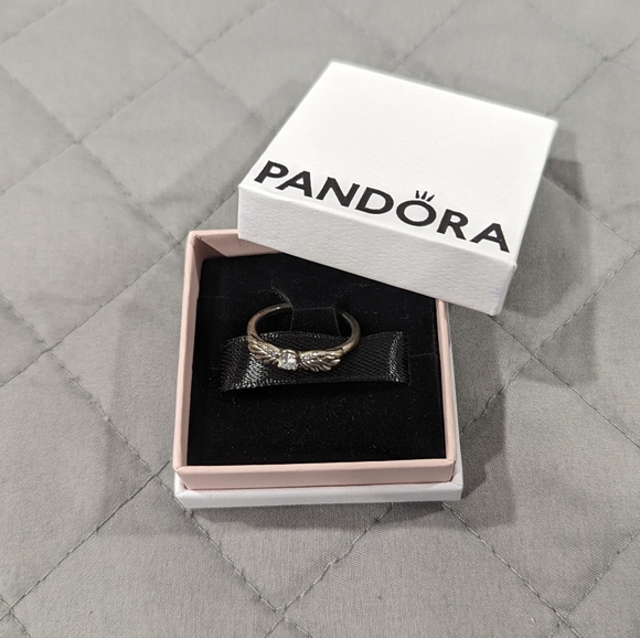 Pandora | Jewelry | Pandora Angel Wings Sterling Silver Ring | Poshmark